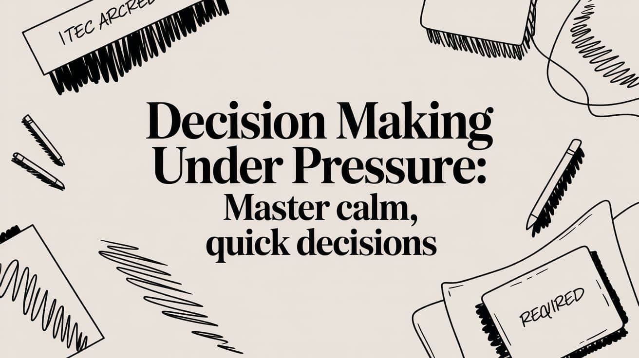 Decision making under pressure: Master calm, quick decisions